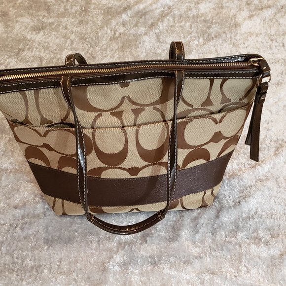 Coach | Bags | Coach Signature Print Tote | Poshmark